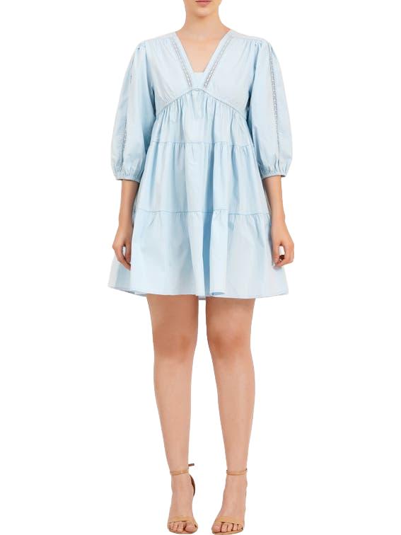 LEOTA Zariah Empire Waist Mini Dress